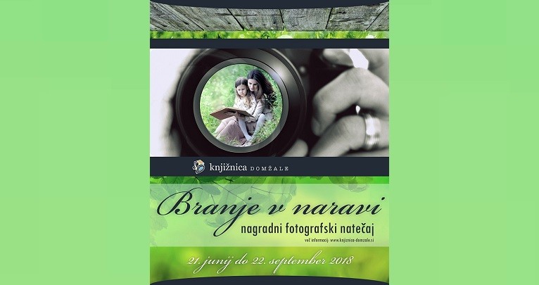 Knjižnica Domžale s podporo Hiše na travniku razpisuje fotografski natečaj »Branje v naravi ...