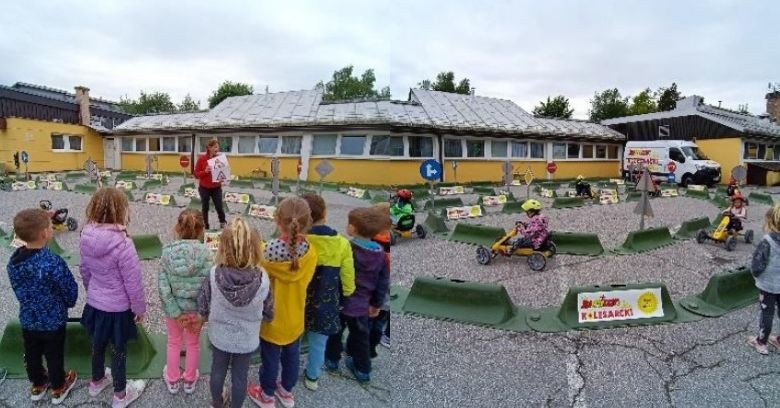 Projekt Varno v prometu - prireditev Kolesarčki v Vrtcu Urša - domžalec.si