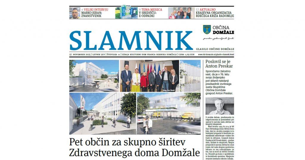 Izšla je nova številka Slamnika – november 2025 - domžalec.si